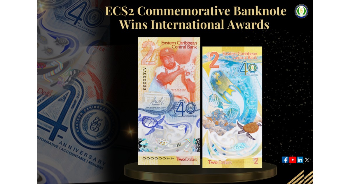 EC$2 Commemorative Banknote Wins International Awards