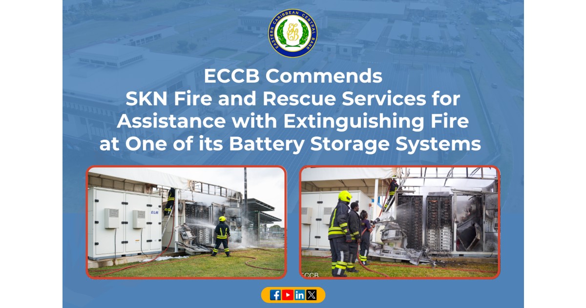 ECCB Commends SKN Fire and Rescue Services for Assistance with ...